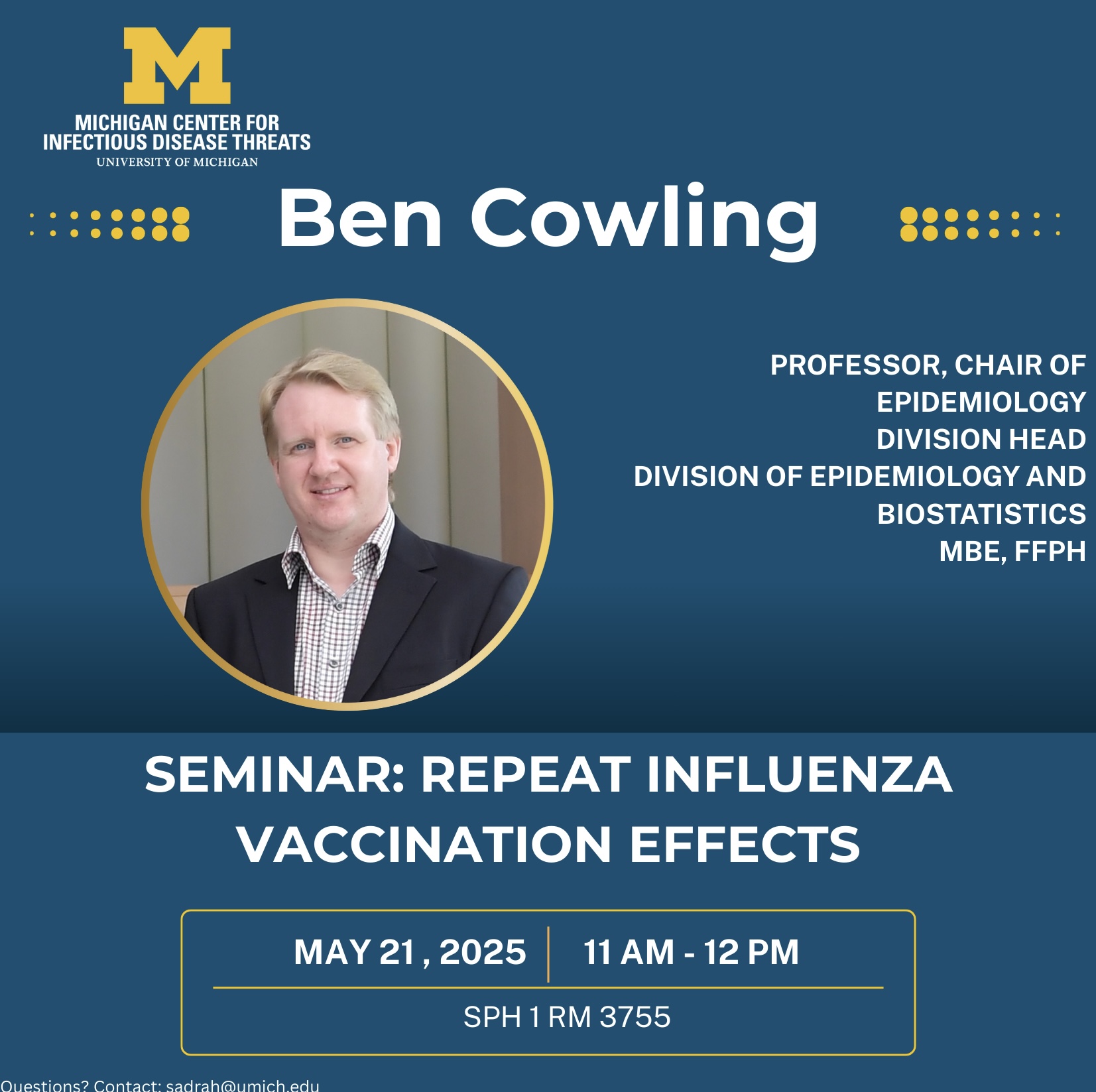 5/21 Seminar: Repeat Influenza Vaccination Effects - University of ...